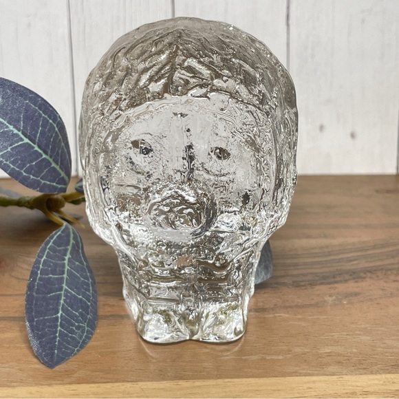 Art | Pukeberg Clear Glass Troll Paperweight Mid Century Scandinavian ...